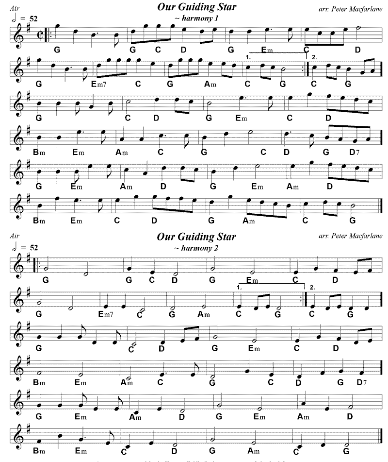 Our Guiding Star* – North Atlantic Tune List